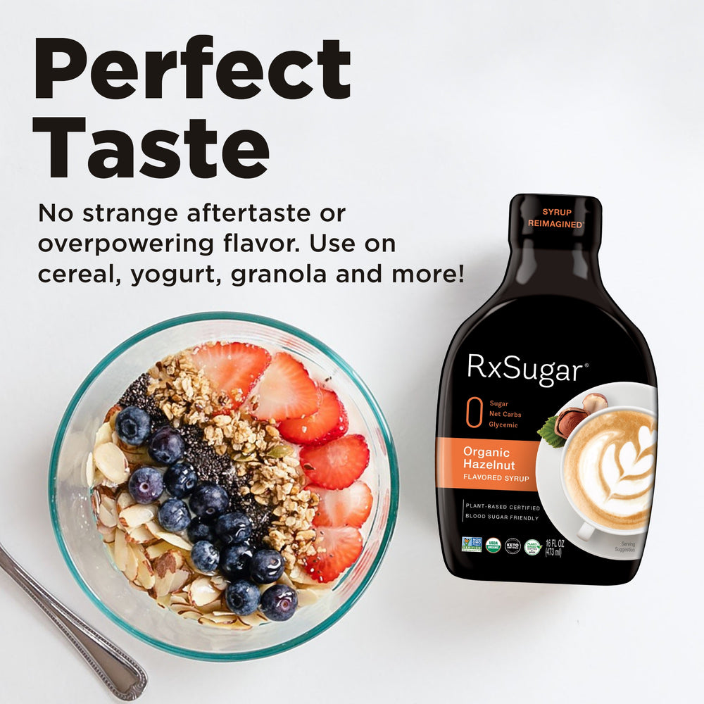Organic Hazelnut Syrup - Zero Calories - RxSugar®