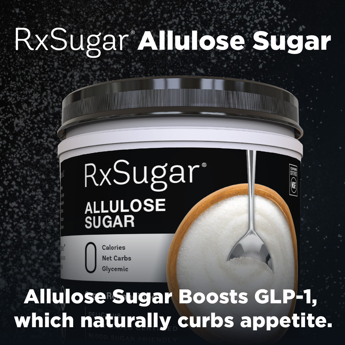 RxSugar 2 lb (32 oz.) Keto, Paleo, Allulose Sugar, Non-GMO, 0 Calories ...